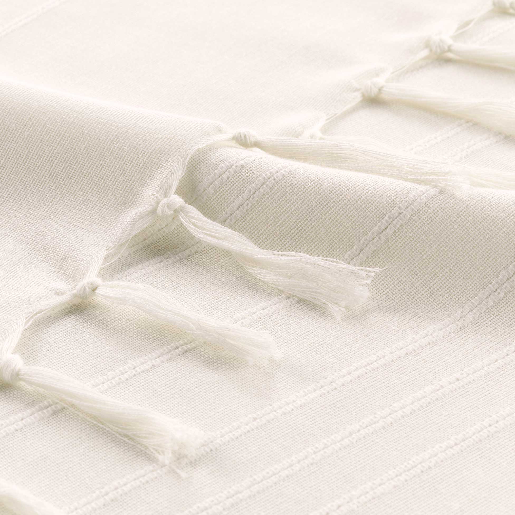 Plaid ou jete de canape coton 220 x 240 cm Lilie creme