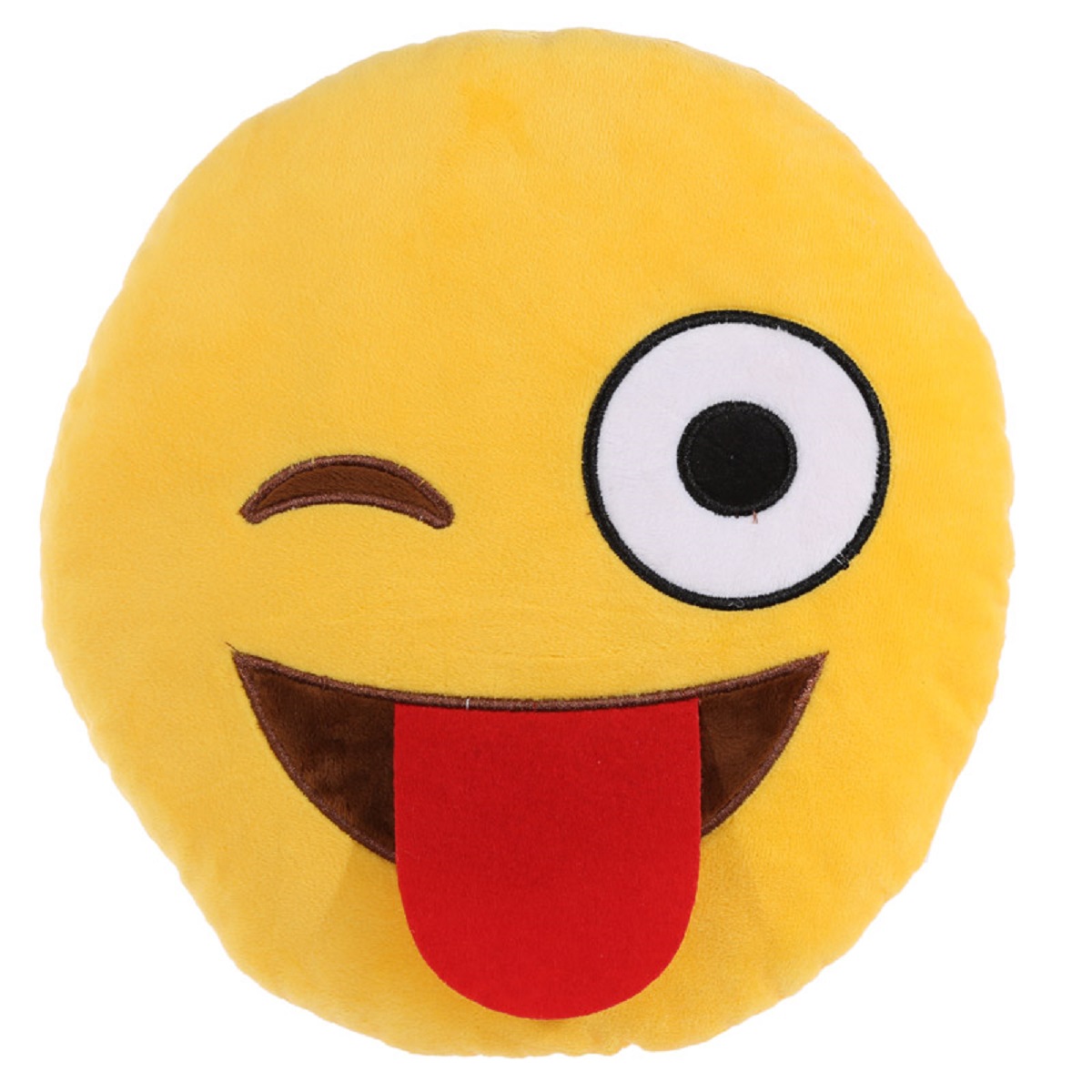 Coussin Peluche Emoji Clin d'oeil 50 cm