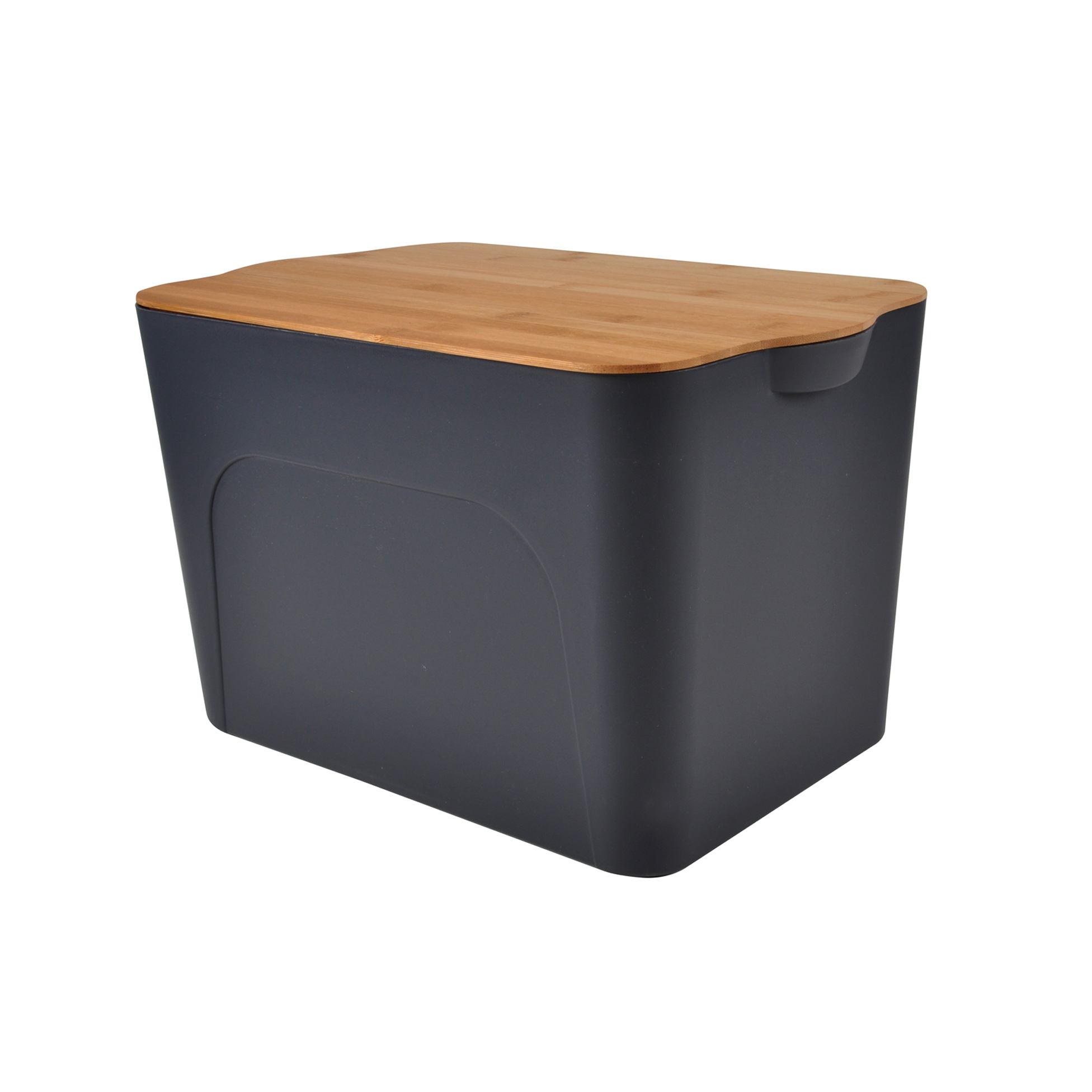 Box de rangement avec couvercle bambou